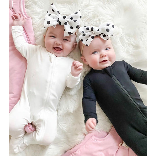 Black Dot Julia Bow On Nylon Stevie Js And Co